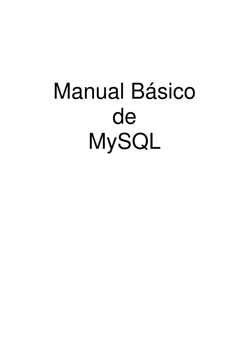 PDF de programación - Manual Básico de MysQL
